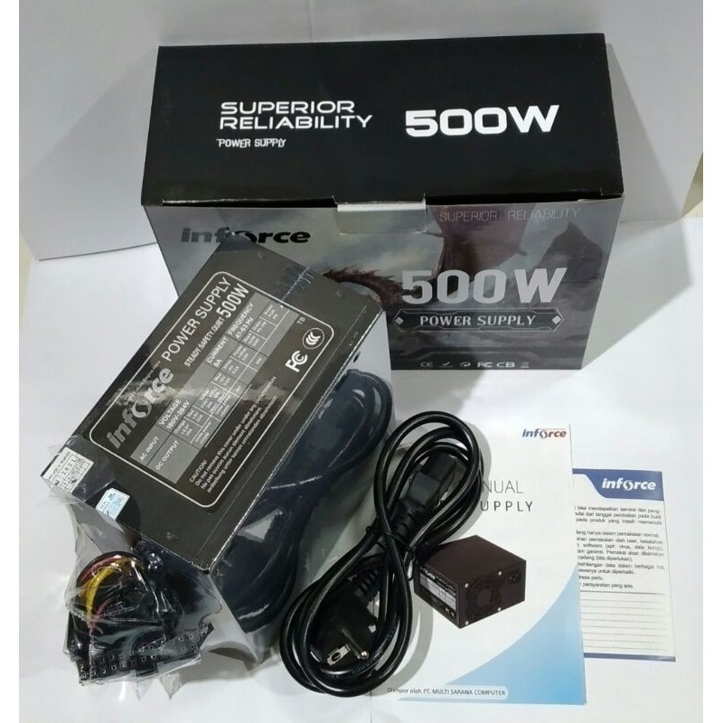 Jual Power Supply PC 500 Watt - PSU Komputer 500W INFORCE BLACK ...