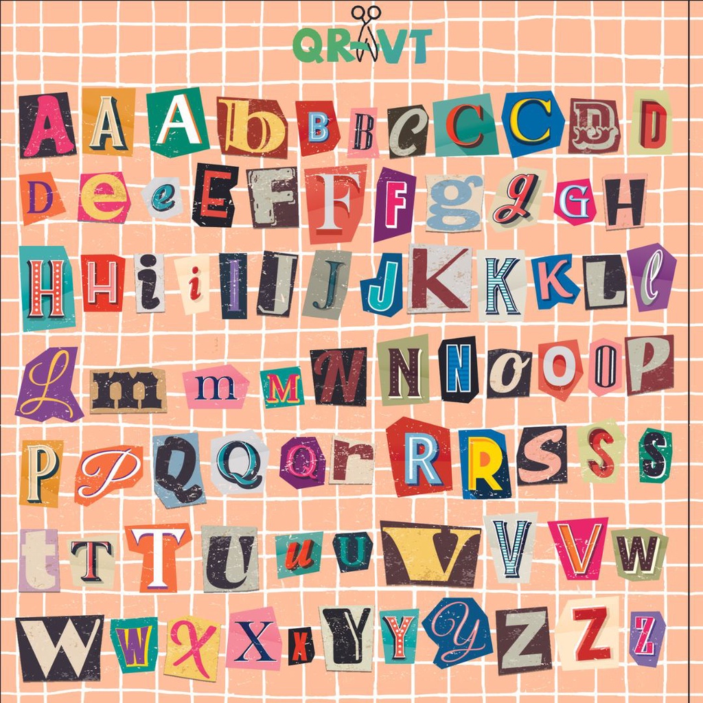 Jual Stiker Alphabet Huruf Retro Ransom Dekorasi Scrapbook Jurnal ...