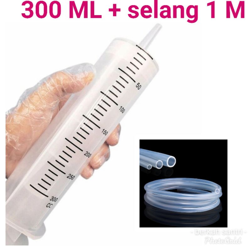 Jual spuit Suntikan KAPASITAS BESAR 300 CC bukan 50 ml 100ml 150cc ...