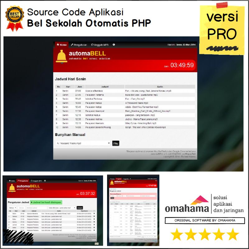 Jual Aplikasi Bel Sekolah Otomatis Original - automaBELL PRO - Full ...