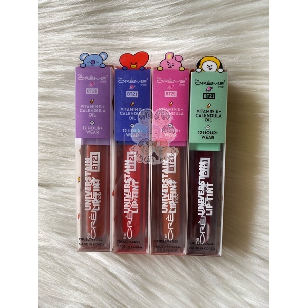 Jual [READY STOCK] BT21 LIPTINT THE CREME SHOP BT21 LIPSTICK LIP TINT ...