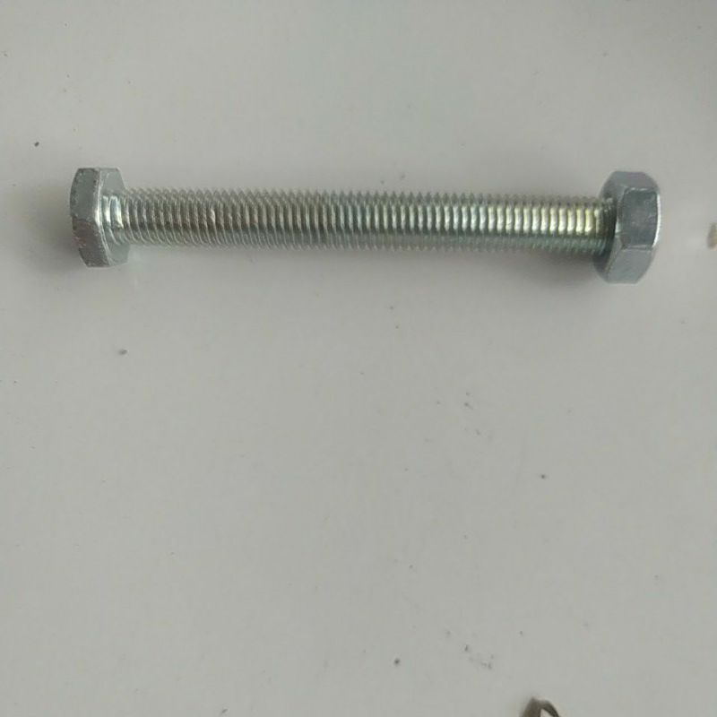 Jual baut mur besi putih M 10 x 95 mm Pitch 1.50 kunci 17 panjang 9,5 cm | Shopee Indonesia