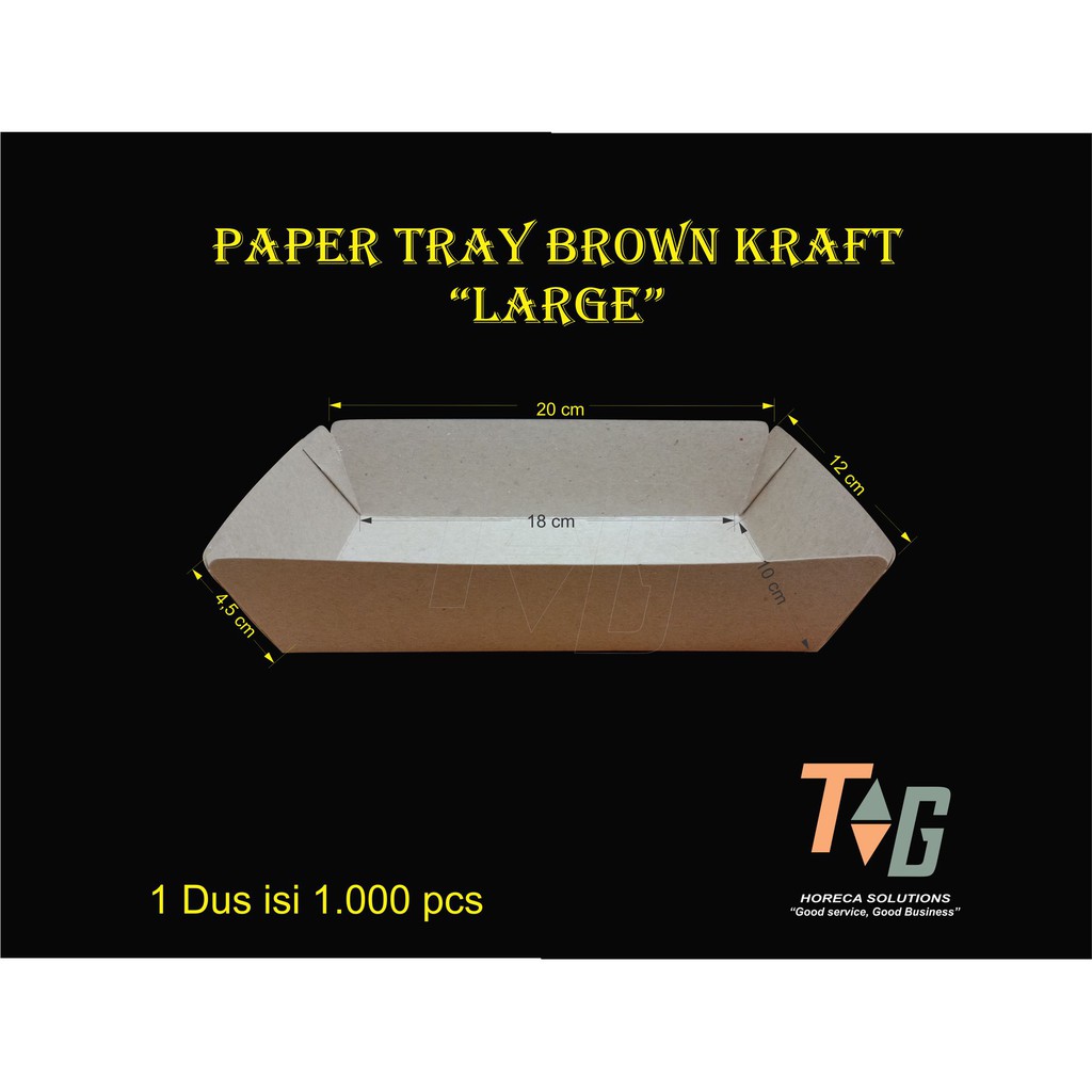 Jual Paper Tray Brown Kraft ukuran Large isi 50 pcs | Shopee Indonesia