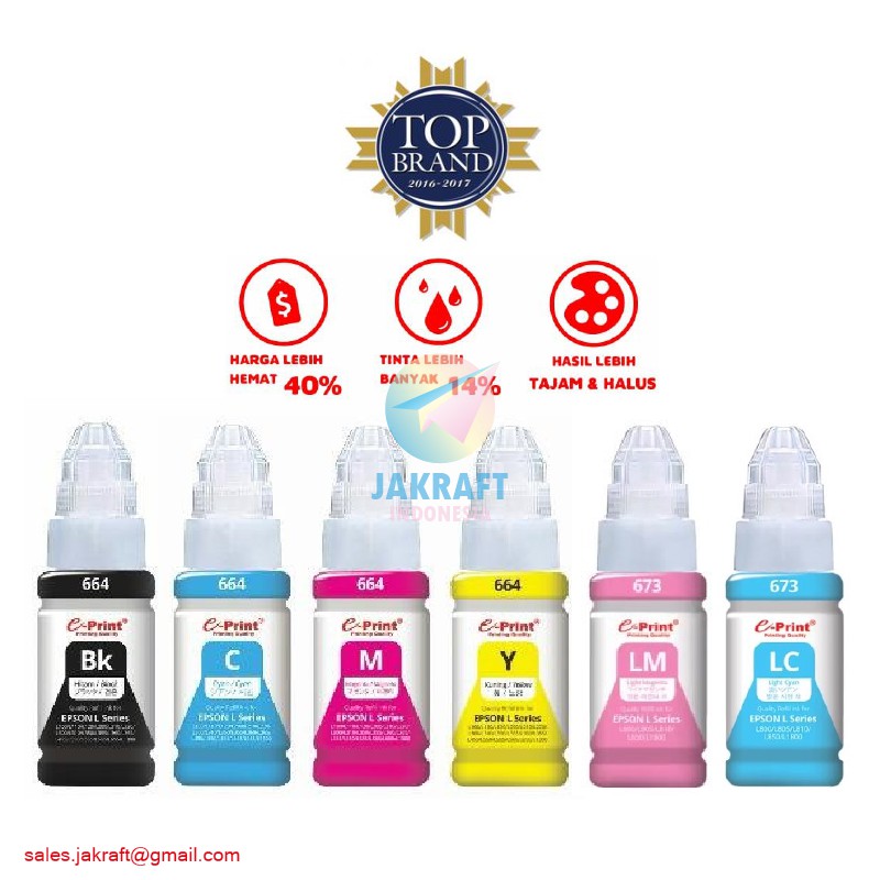 Jual (1 Pcs) Tinta Printer Inkjet EPSON Tipe L Series dari E-PRINT 664 ...