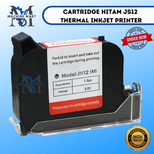 Jual Cartridge Hitam JS12 Thermal Inkjet Printer | Shopee Indonesia