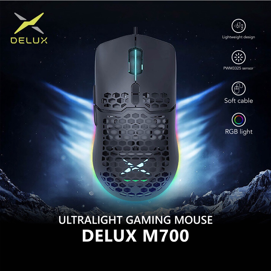 Jual Mouse Delux M700 Wired Lightweight RGB Gaming Mouse | Shopee Indonesia