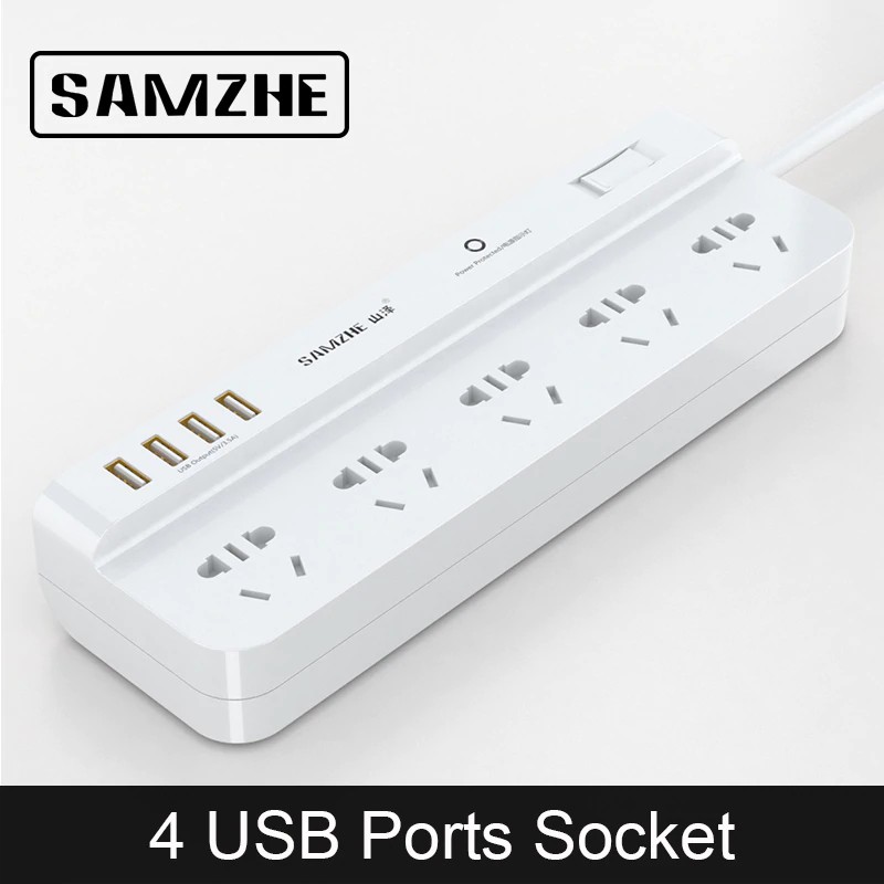 Jual IMPORT SAMZHE Power Strip Socket Portable Strip Plug Adapter with ...