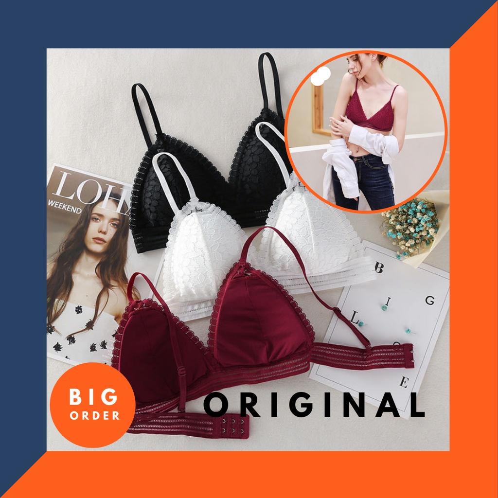 Jual BH bra Sexy Model Segitiga Tanpa Kawat Bahan Lembut dan Nyaman BH ...