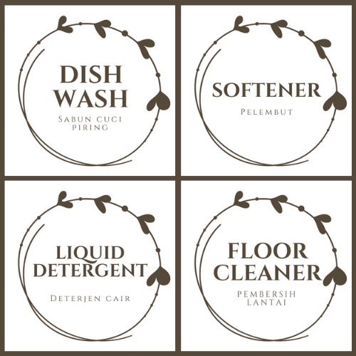 Jual STIKER ANTI AIR LABEL SOFTENER/SABUN CUCI PIRING/PEMBERSIH LANTAI ...