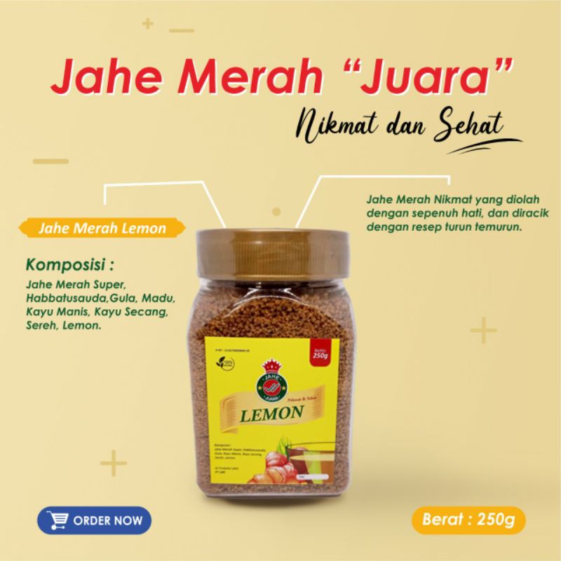 Jual Jahe merah juara,lemon 250g | Shopee Indonesia