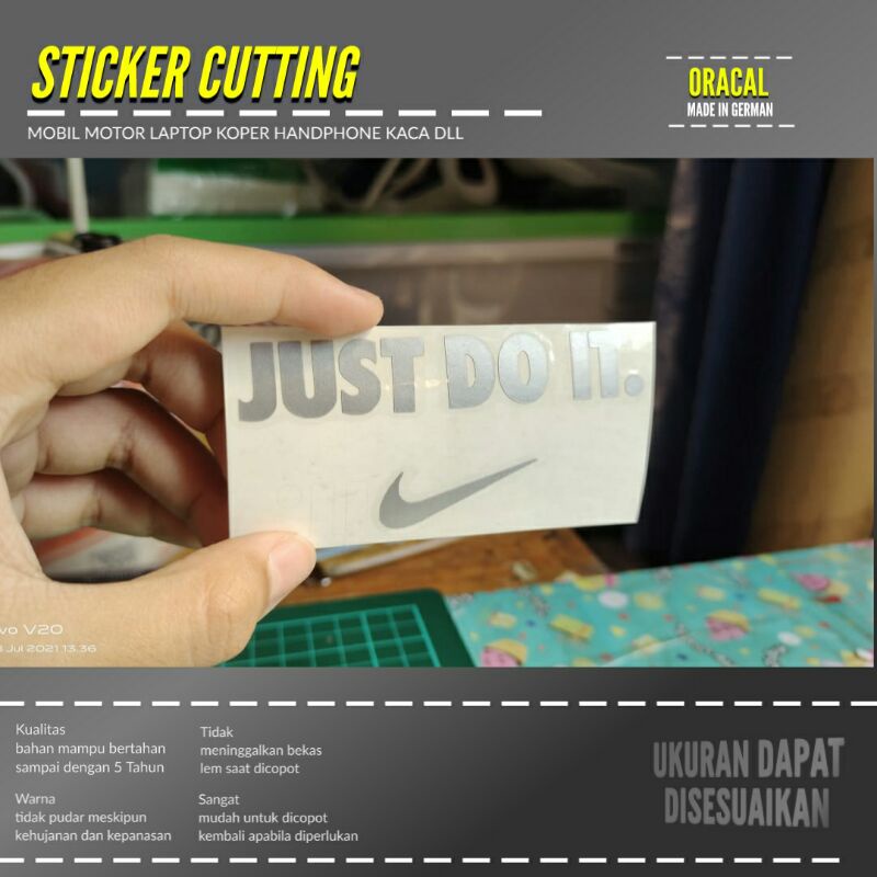 Jual STIKER JUST DO IT STIKER CUTTING TRANSPARAN LOGO DLL | Shopee ...
