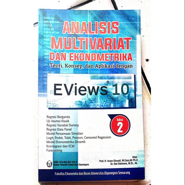 Jual ANALISIS MULTIVARIAT DAN EKONOMETRIKA TEORI KONSEP DAN APLIKASI EVIEWS 10 | Shopee Indonesia