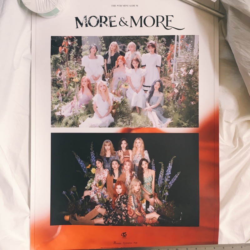 Jual TWICE MORE & MORE POSTER VER B NEW UNSEALED more and more korea ...