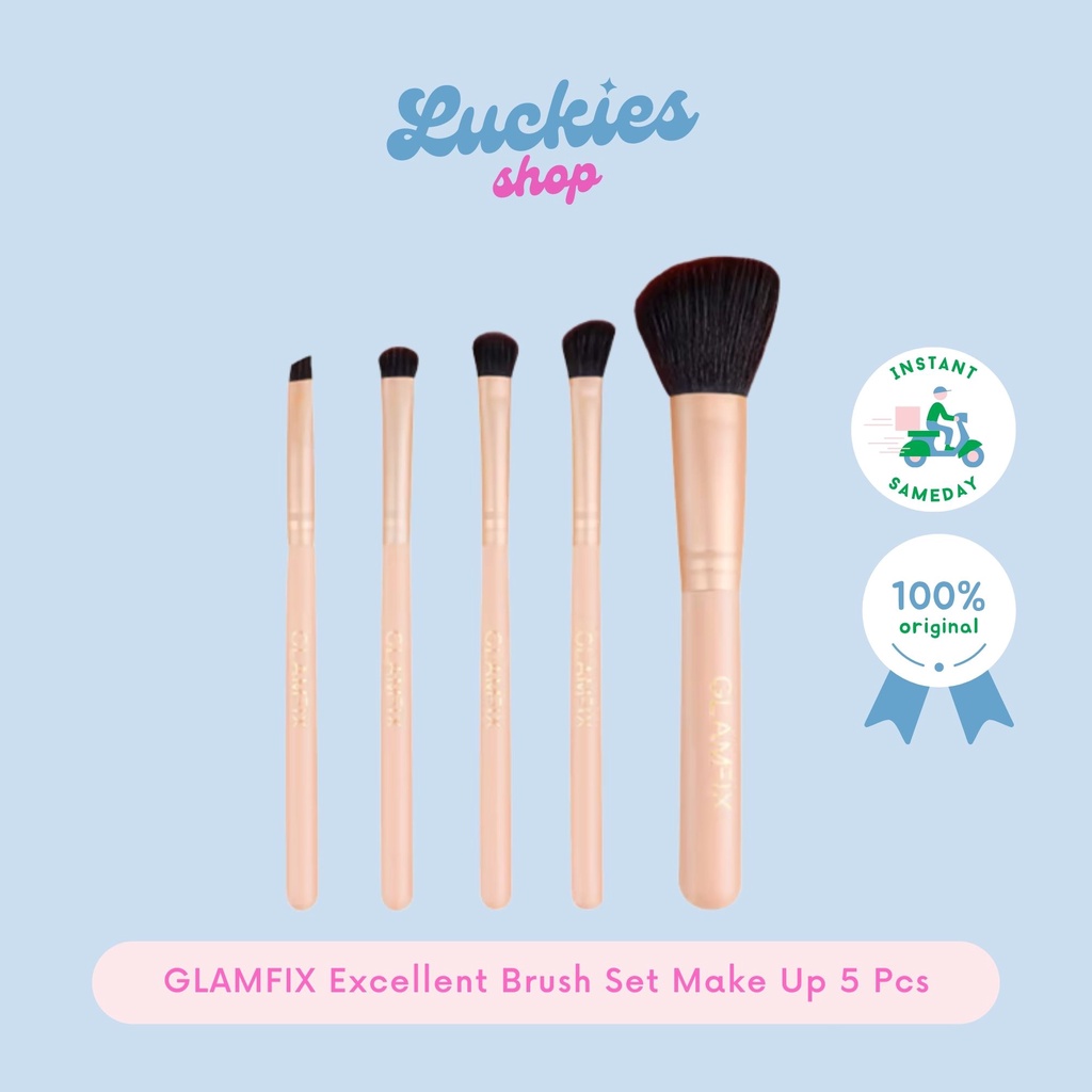 Jual GLAMFIX Excellent Brush Set Make Up 5 Pcs _ Set Kuas Makeup | GLAM ...
