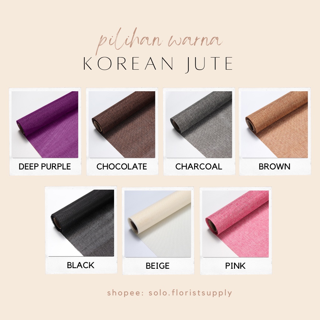 Jual Flower Wrapping Paper Jute Korea / Karung Goni / Mesh Roll ...