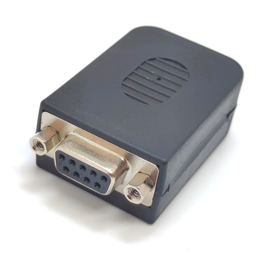 Jual Female DB9 Port Serial RS232 RS485 9pin plus Box Shell Case ...