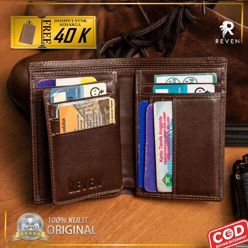 Jual Dompet Kulit Pria Original Asli Cowok Import Branded Reven Athena ...