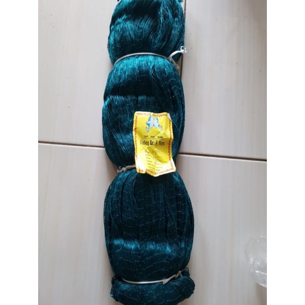 Jual jaring nilon putih/hijau lubang 1 inci benang D3 ukuran eceran 5m ...