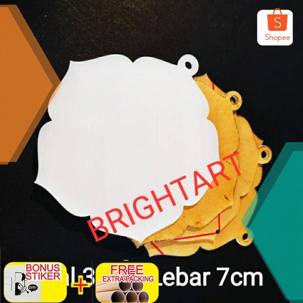 Jual Bahan medali akrilik segi lima bunga 3mm lebar 7cm - Bening Keren ...