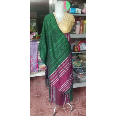 Jual SONGKET TUMTUMAN TANPA SAMBUNGAN SONGKET BATAK TUMTUMAN HIJAU SONGKET PALEMBANG TENUN ...