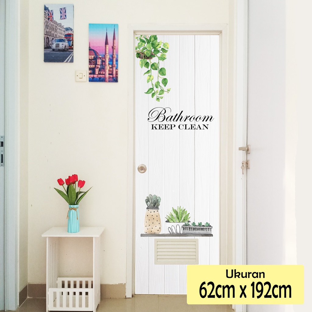 Jual Stiker pintu kamar mandi stiker pintu toilet sticker walpaper ...