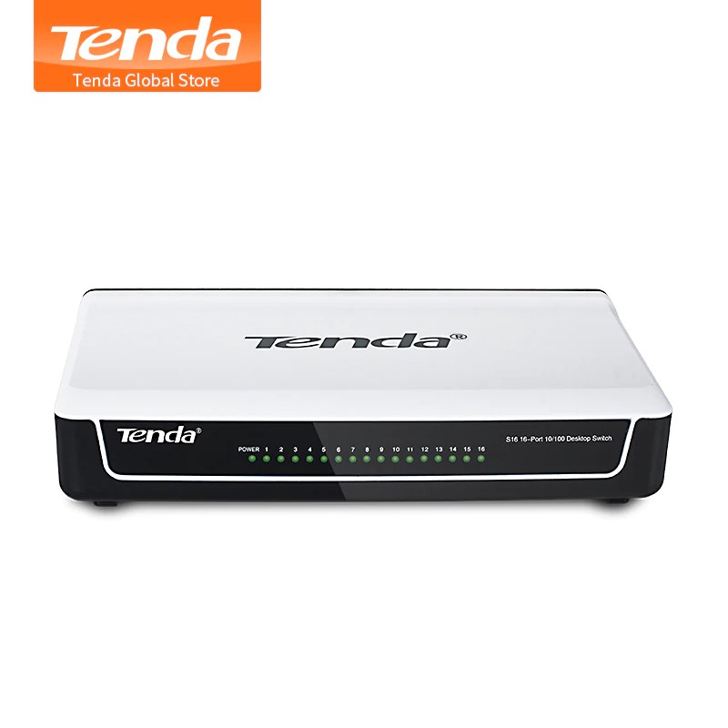 Jual IMPORT Tenda S16 16-Port Desktop Ethernet Switch, 10/100Mbps Auto ...