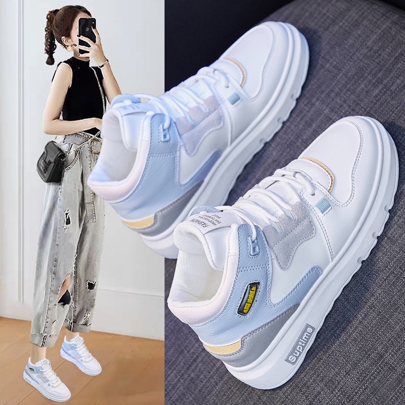 Jual In High-Top Putih Sepatu untuk Wanita 2022 Baru Korea Gaya ...