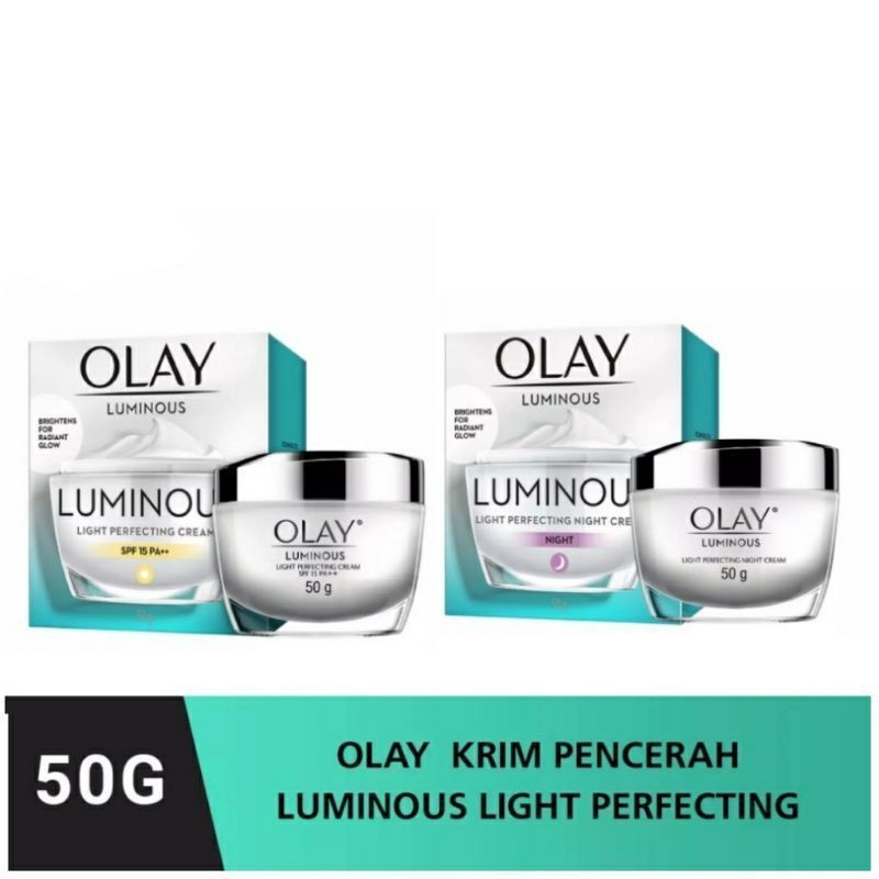 Jual Set Olay Luminuous light Perfecting Cream (day cream Luminous 50g ...