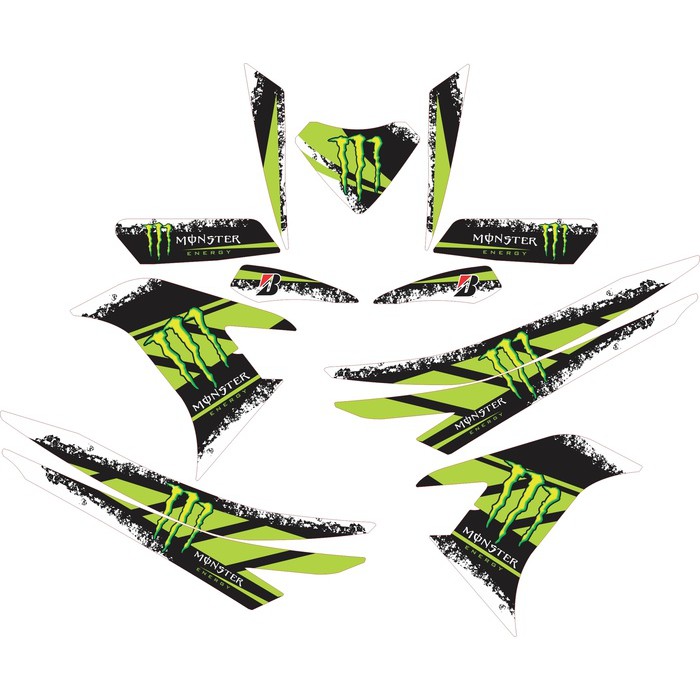 Jual Sticker Aerox 125 Striping Monster Energy | Shopee Indonesia