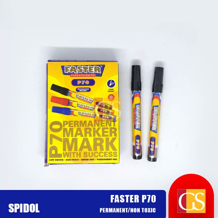 Jual SPIDOL PERMANENT FASTER P70 HITAM (1 PCS) | Shopee Indonesia