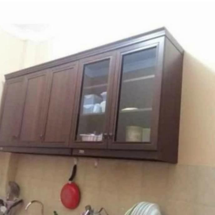Jual Rak Piring Cantik Lemari Gantung Kitchen Set Atas 5 Pintu ...