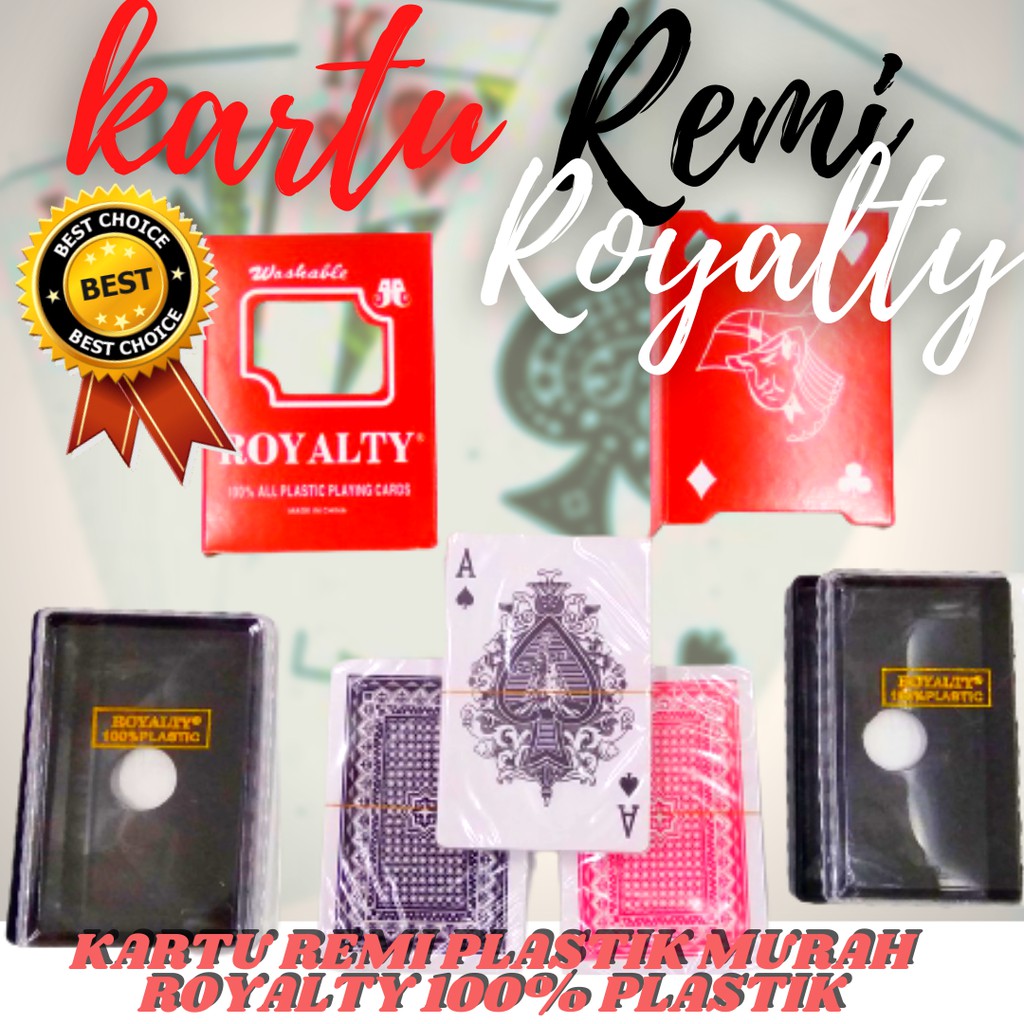 Jual KARTU REMI ROYALTY 100 % BAHAN PLASTIK | Shopee Indonesia