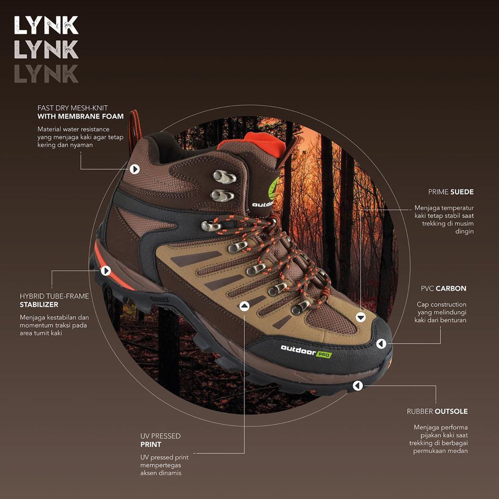 Jual Sepatu Gunung Boot Merk Outdoor Pro Series LYNK, Sepatu Hiking ...