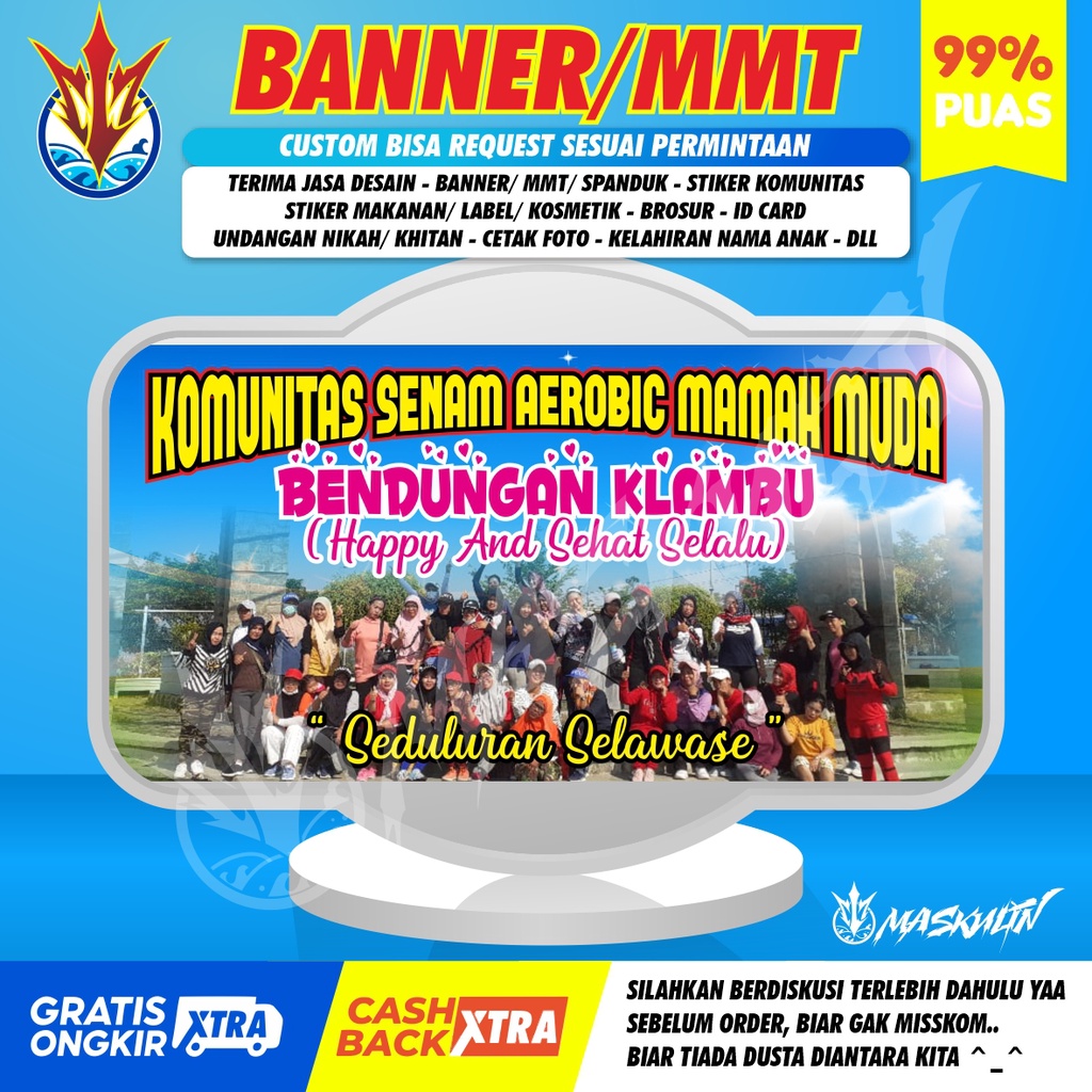Jual Banner MMT Spanduk Komunitas Senam Aerobic | Shopee Indonesia