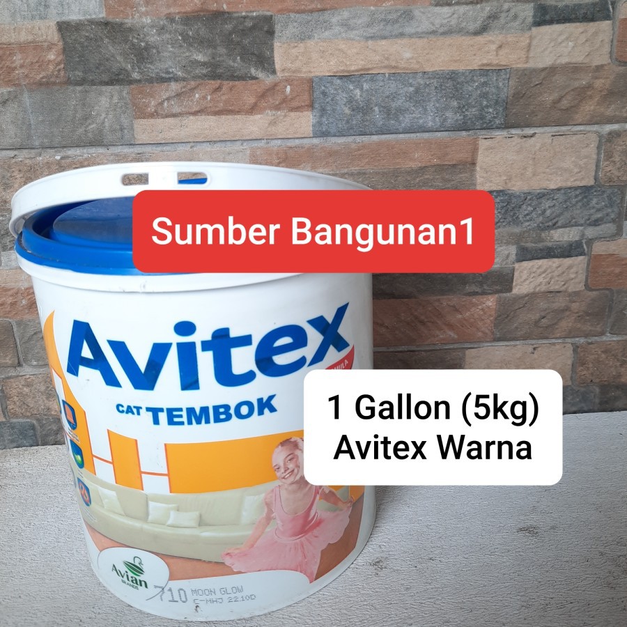 Jual Cat Tembok avitex Warna 1gallon 5kg cat dinding interior | Shopee ...