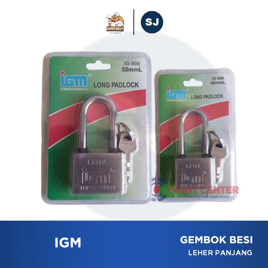 Jual GEMBOK IGM 30L KUNCI GEMBOK BESI 30MM LEHER PANJANG | Shopee Indonesia