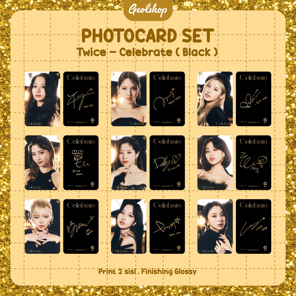 Jual PHOTOCARD SET UNOFFICIAL | TWICE | CELEBRATE | Shopee Indonesia