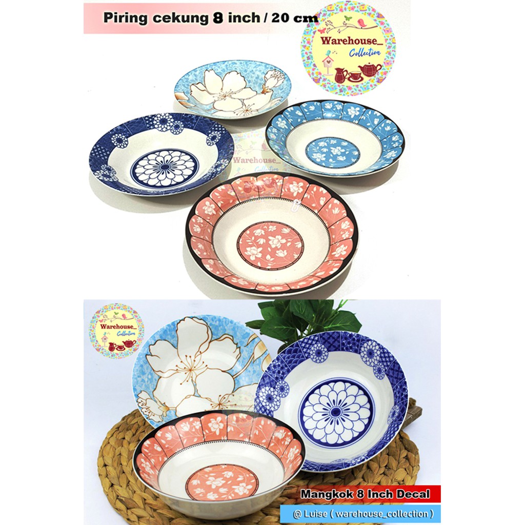 Jual MANGKOK DECAL / PIRING CANTIK NEW SHAPE DECAL NK 01/NK 02 ...