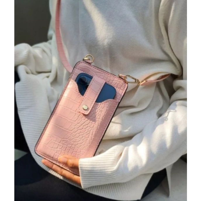 Jual TAS HP WANITA MULTIFUNGSI CROCO / TAS SELEMPANG WANITA HP DAN KARTU TASREADY 0084 | Shopee ...