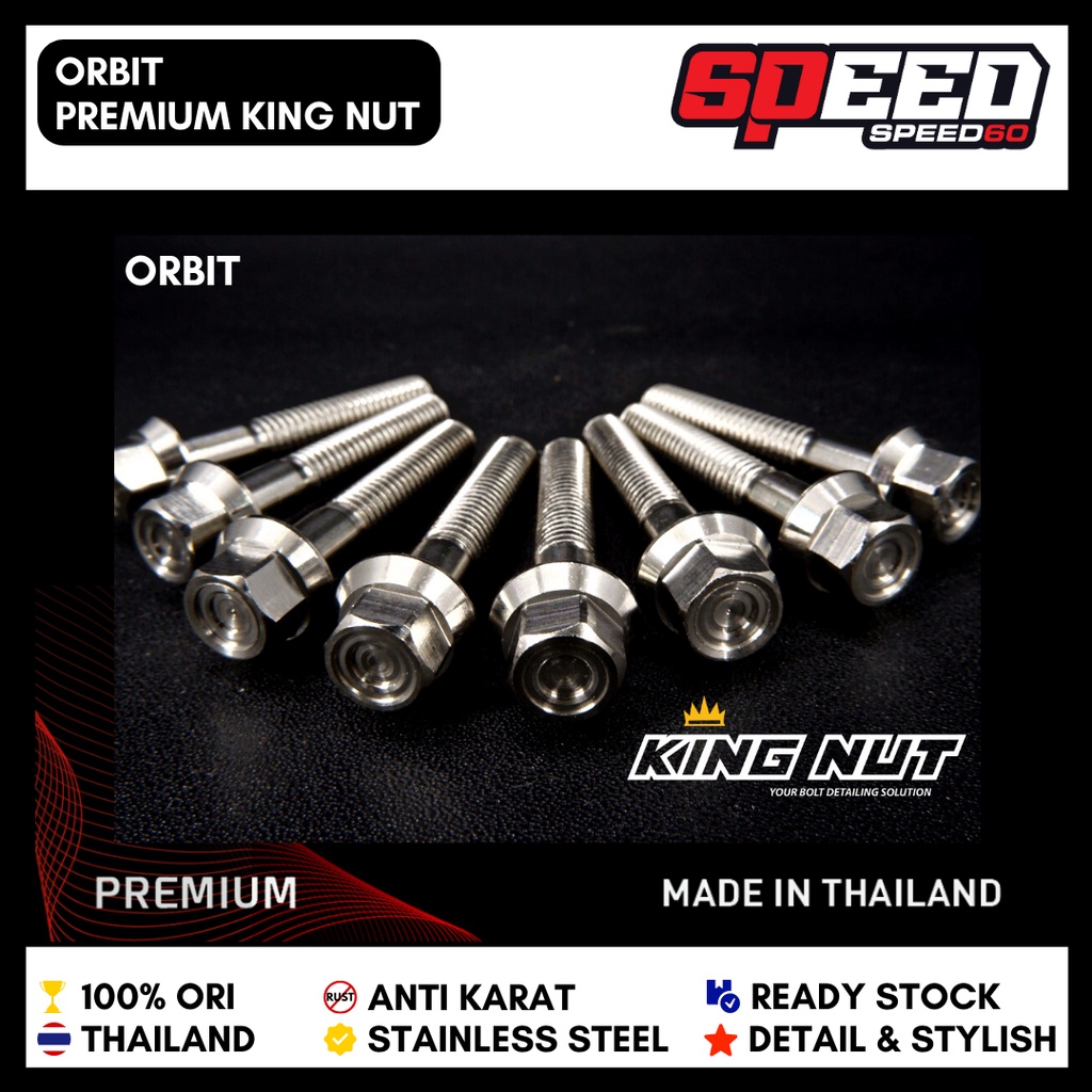 Jual Probolt Baut Cover Tutup Super Kips Ninja R RR Kiri Kanan Stainless King Nut Thailand ...