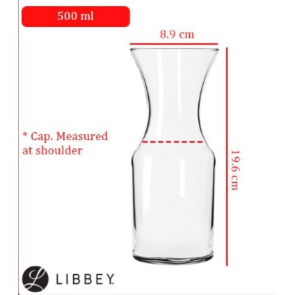Jual Decanter 636 ml/ Carafe Glass/ Jus Juice - LIBBEY 789 (Made in US) | Shopee Indonesia