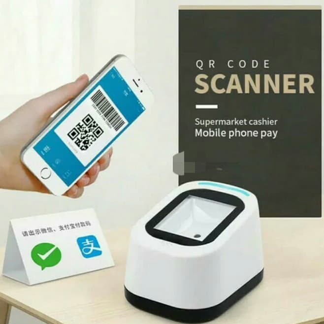 Jual Alat Scanner Barcode Kabel USB QR CR CODE 1D 2D RESTAURANT CASHIER ...