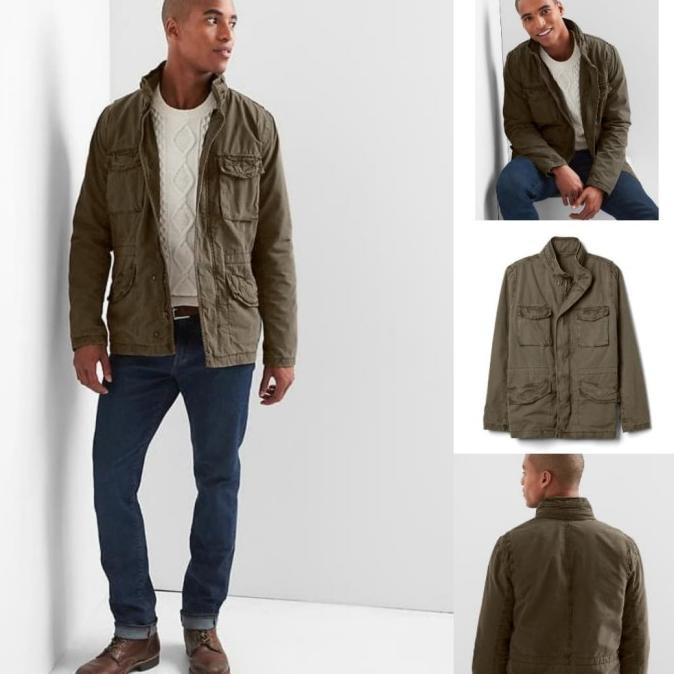 Jual Jaket Parka Gap Fatigue Hidden Hood Jacket Military Original - Xl | Shopee Indonesia