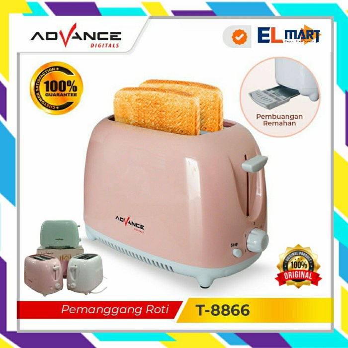 Jual Pemanggang Roti Bakar Advance Pop Up Toaster 2 Slot T8866 8866 ...