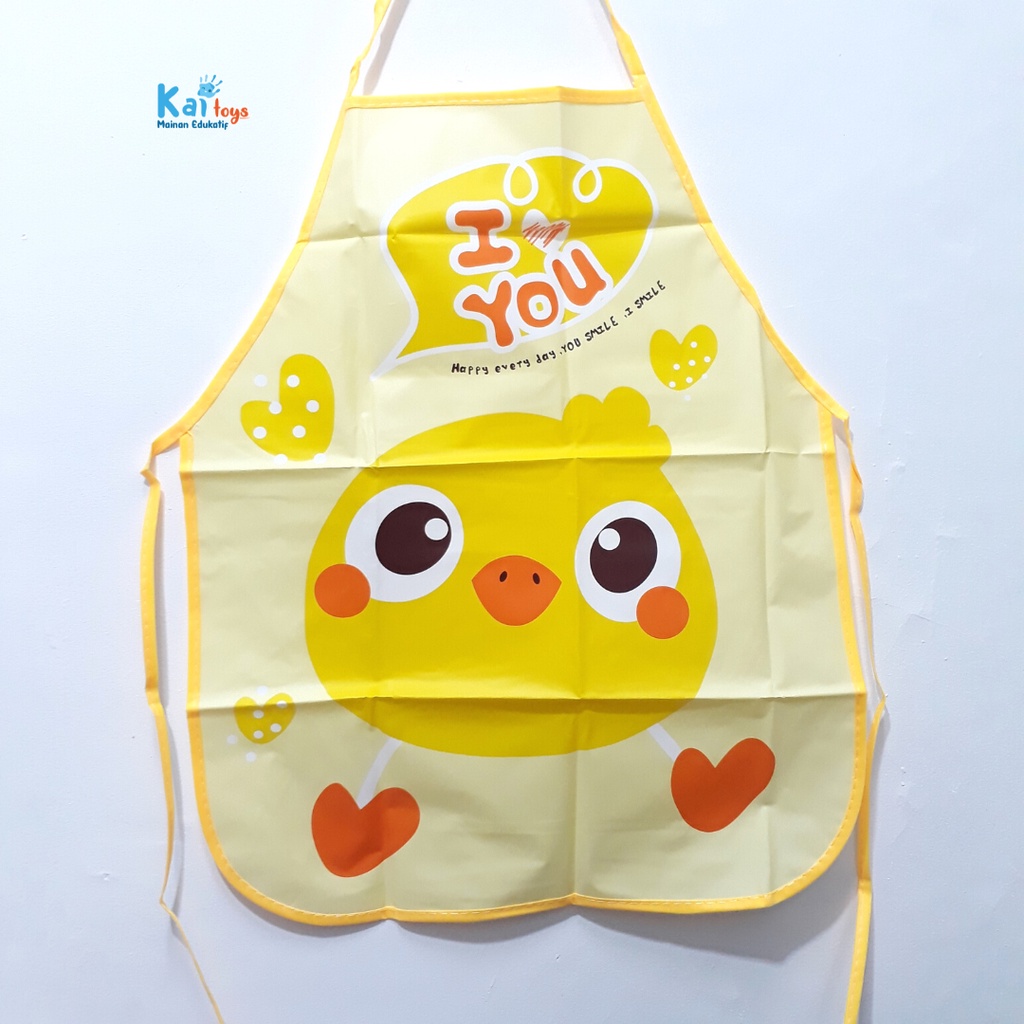 Jual Apron Anak Melukis Tanpa Sarung Tangan / Celemek Karakter Kartun ...