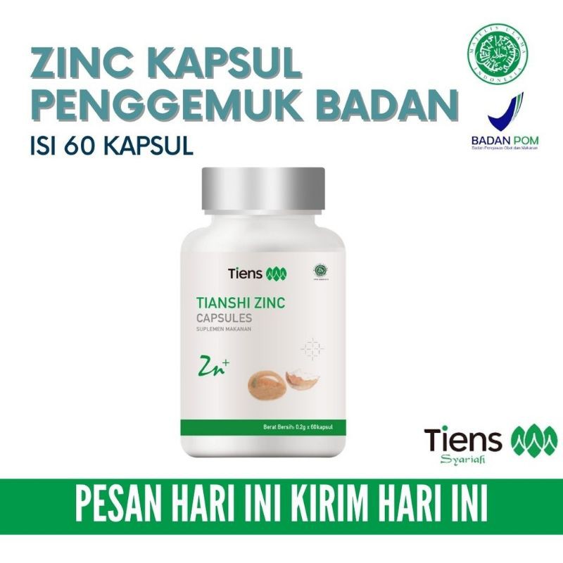 Jual Zinc Lactat Isi 60 Kapsul | Zinc Capsules | Shopee Indonesia