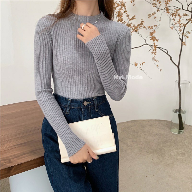 Jual Inner Rajut 028 - Baju Wanita Rajut Lengan Panjang | Turtleneck ...