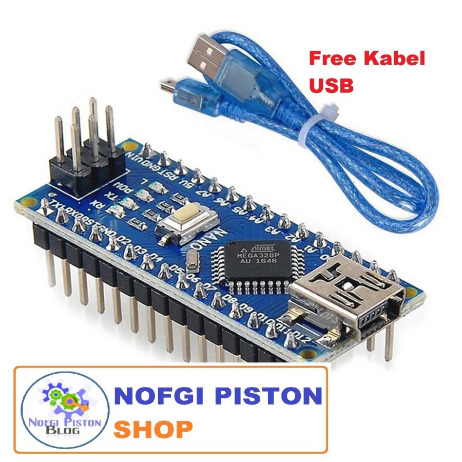 Jual Arduino Nano 5V Sudah Disolder Plus Kabel USB ATmega 328 Solderan ...