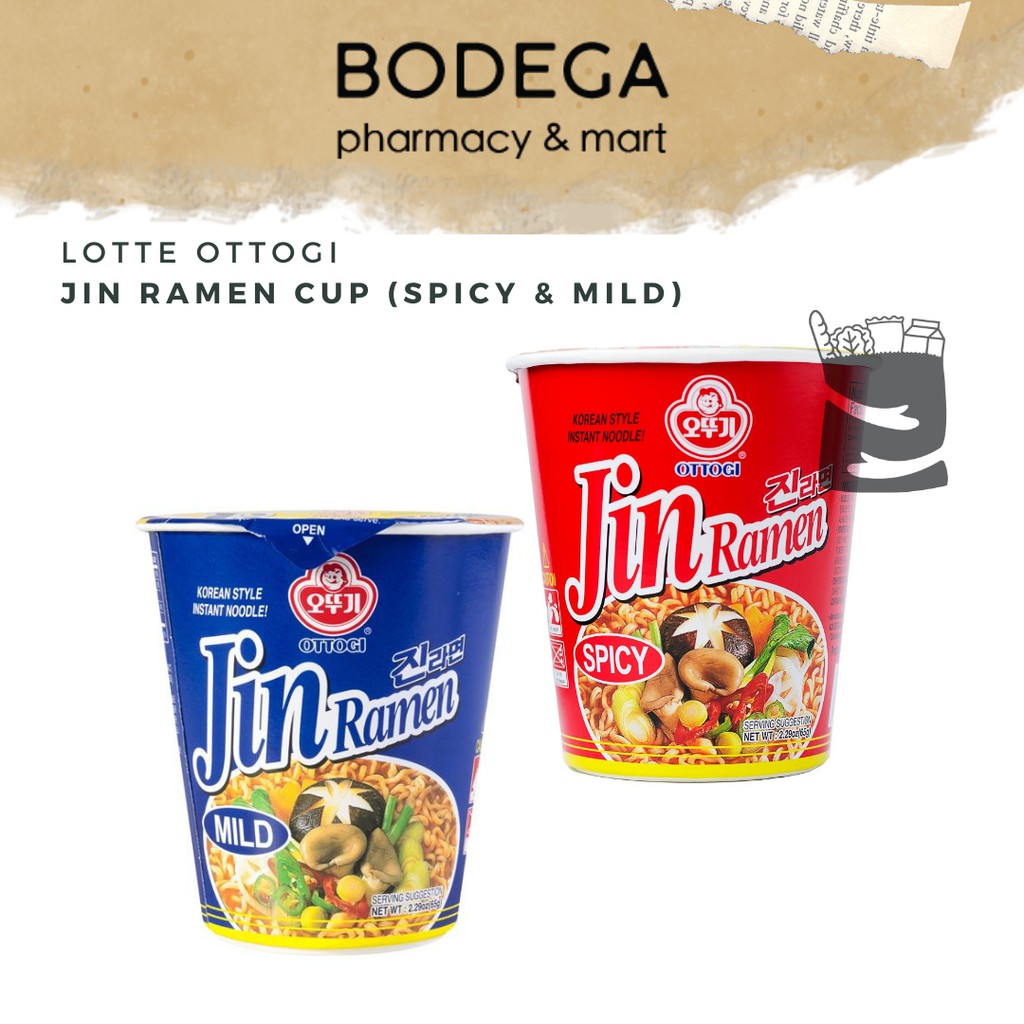 Jual Ottogi Jin Ramyun Cup Mild & Spicy / Ramen Korea | 65gr (BODEGA ...
