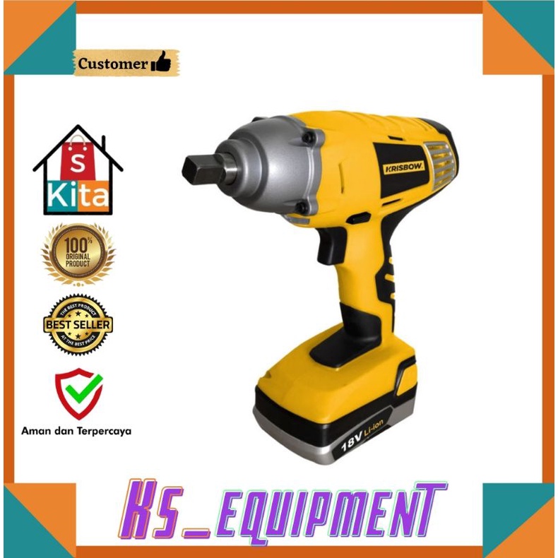 Jual Krisbow Mesin Impact Wrench 18V Bor Cordles Bor Baut mesin pembuka ...
